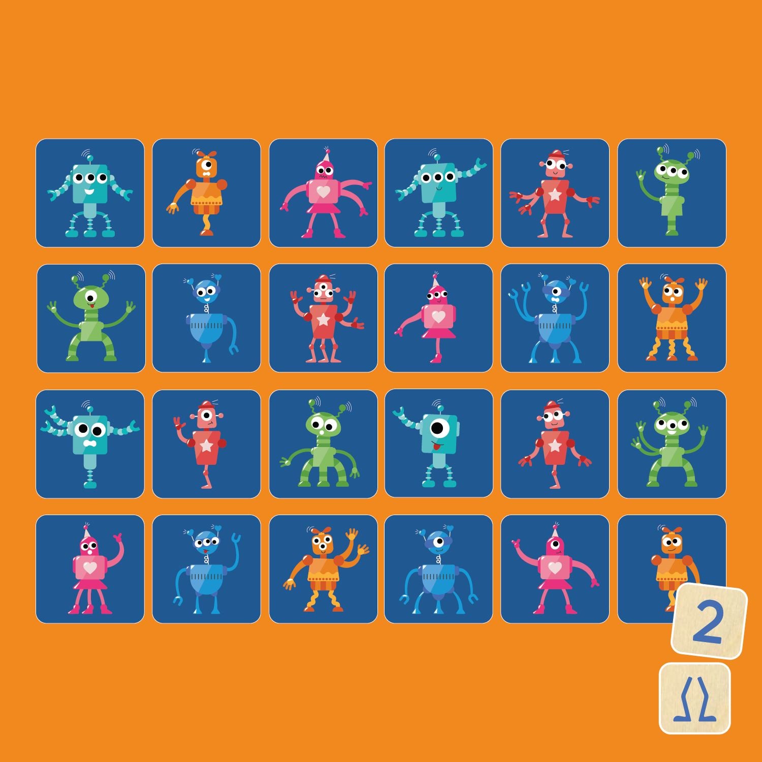 Matching & Counting Game Speedy Robots – moritoys