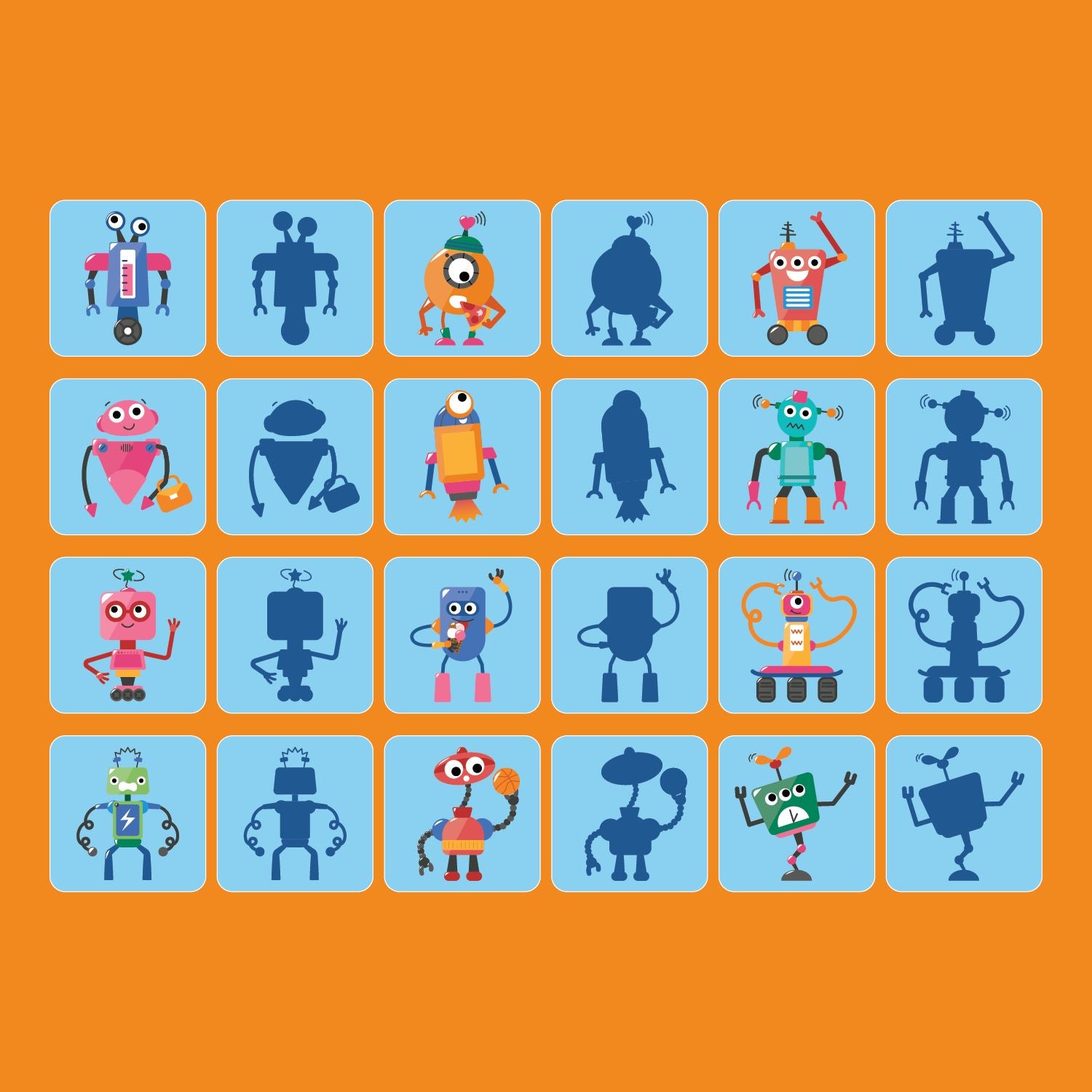 Matching & Counting Game Speedy Robots – moritoys